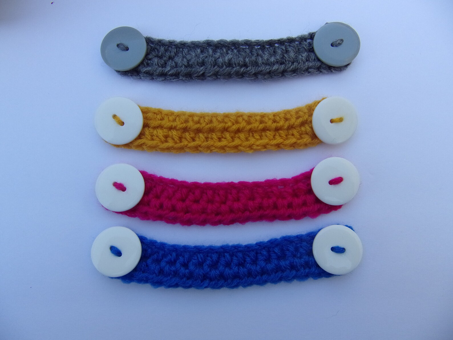 Crocheted Ear Savers, Set of 4 Ear Savers for Ear Loop Mask, Crocheted ...