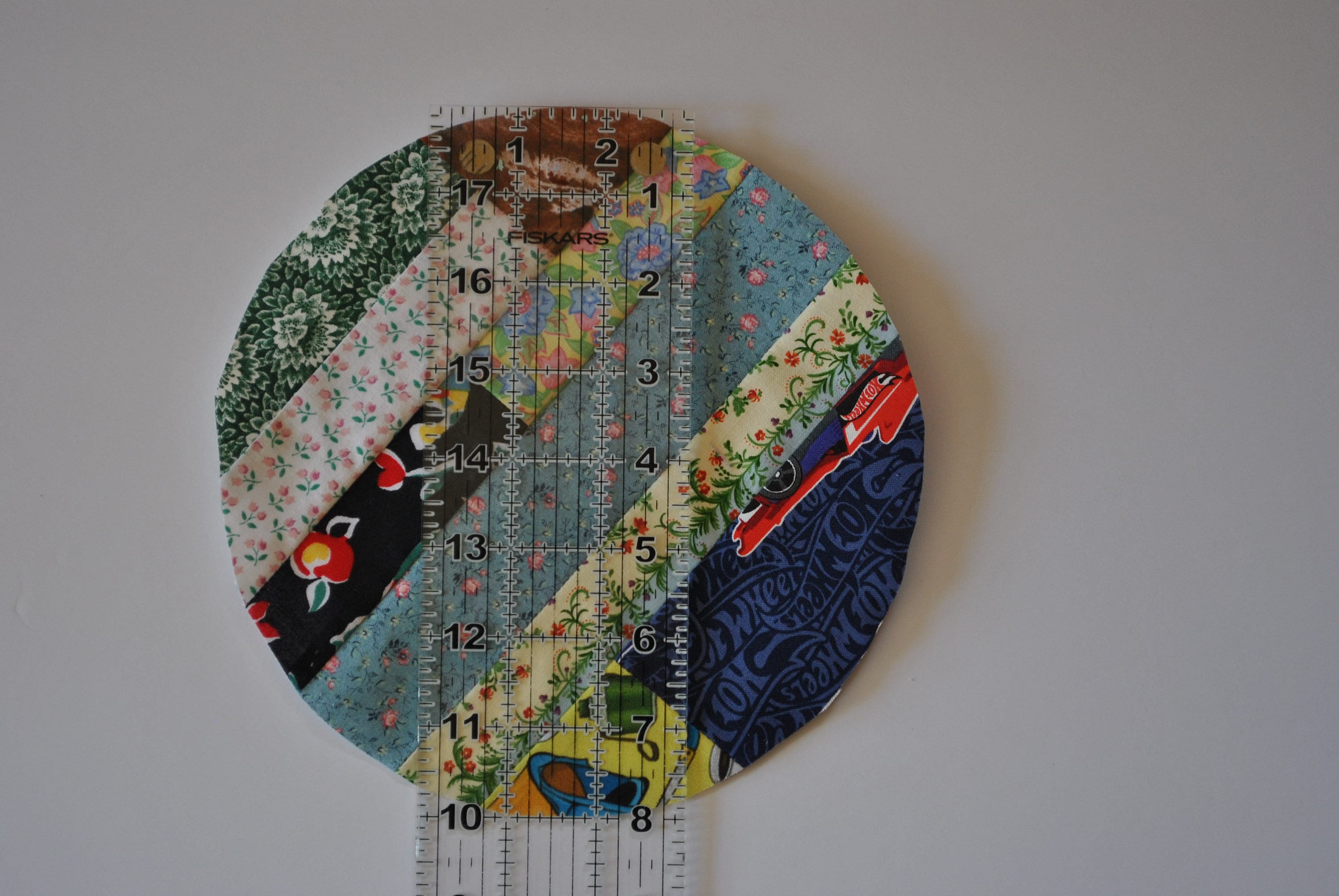 Crazy Quilt Block Circles, Unfinished 8" Circle for Sewing, Scrap ...