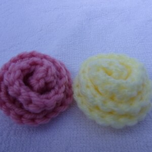 Small 2 Rosettes Set of 12, Assorted Colors, Simple Embellishment Rose ...