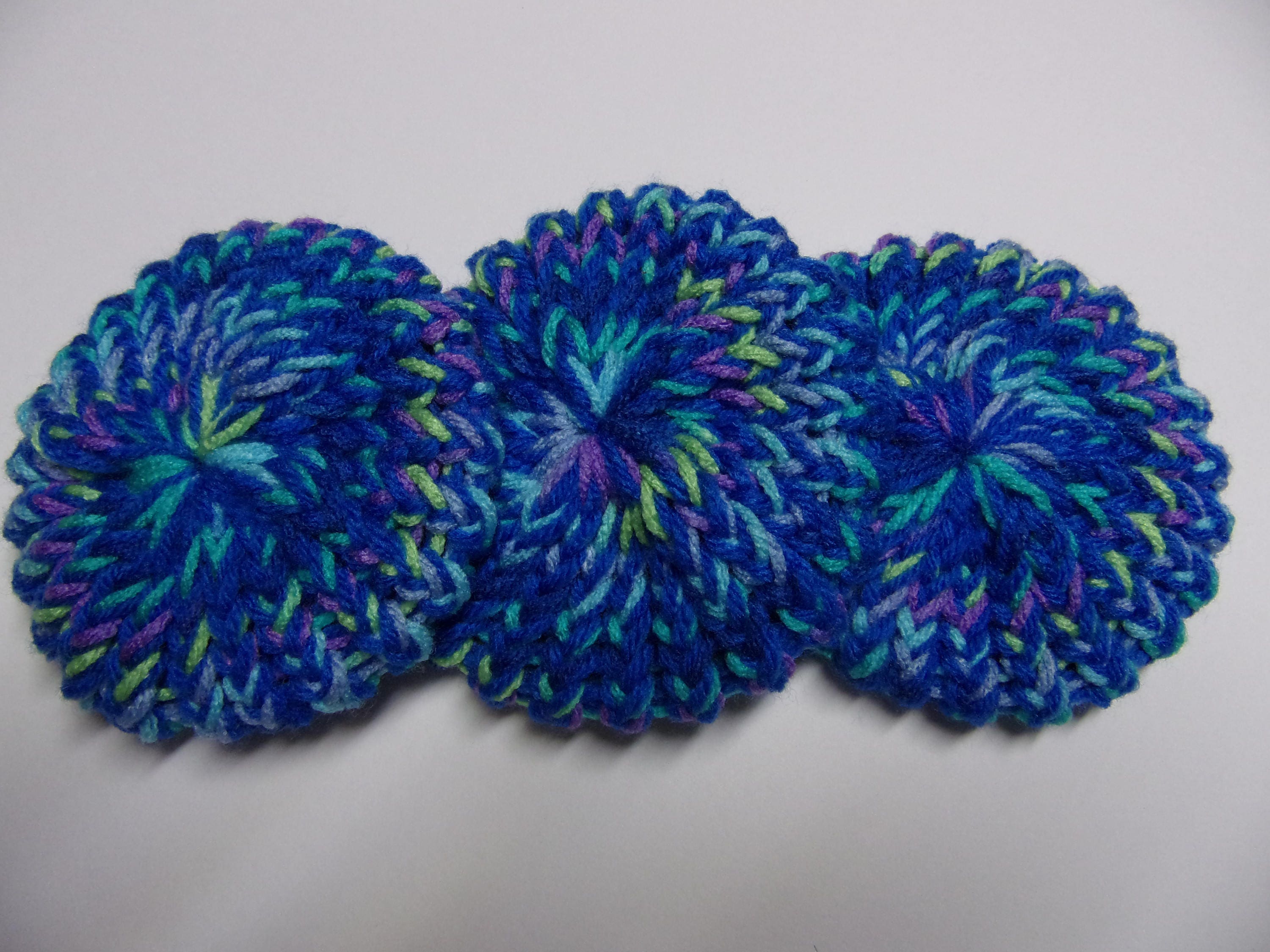 Dish Scrubbies Set of 3 Hand Loom Knit House Cleaning - Etsy