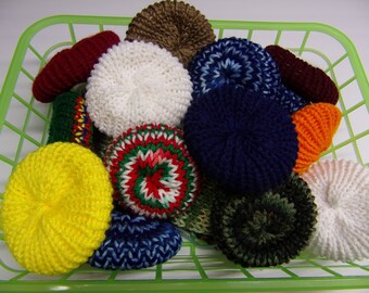 Addi Loom Knitted Sponge Set of 3 Gray/black Dish Scrubby | Etsy