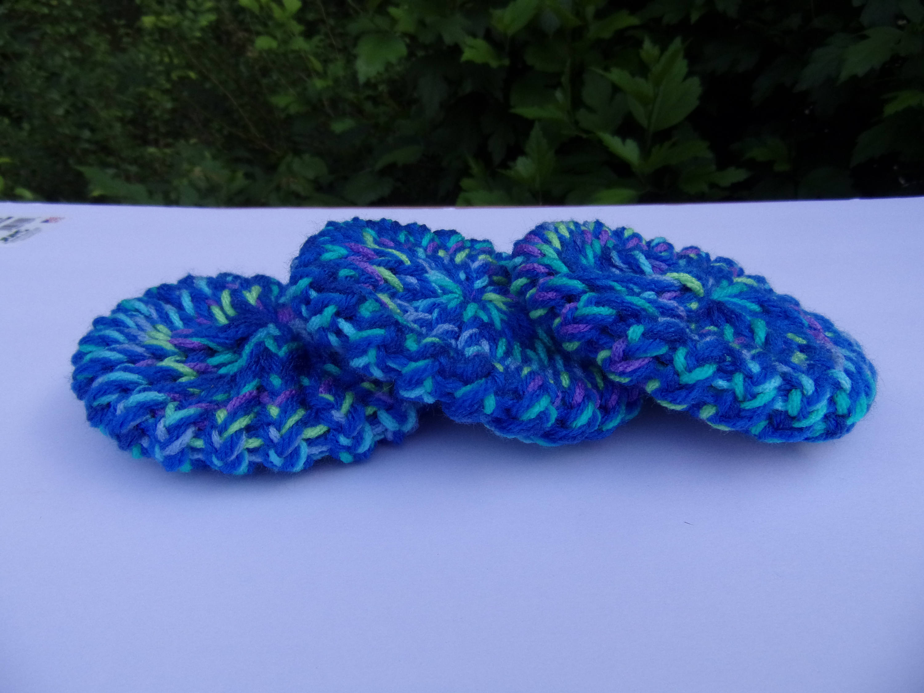 Dish Scrubbies Set of 3 Hand Loom Knit House Cleaning - Etsy