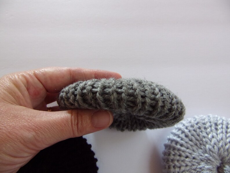 Addi Loom Knitted Sponge Set of 3 Gray/black Dish Scrubby | Etsy