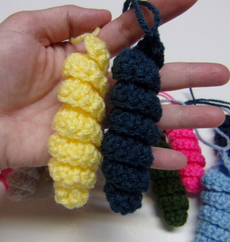 Curly Cues Set of 10 Hand Crocheted Curly Cue Embellishments | Etsy