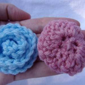 Small 2 Rosettes Set of 12, Assorted Colors, Simple Embellishment Rose ...