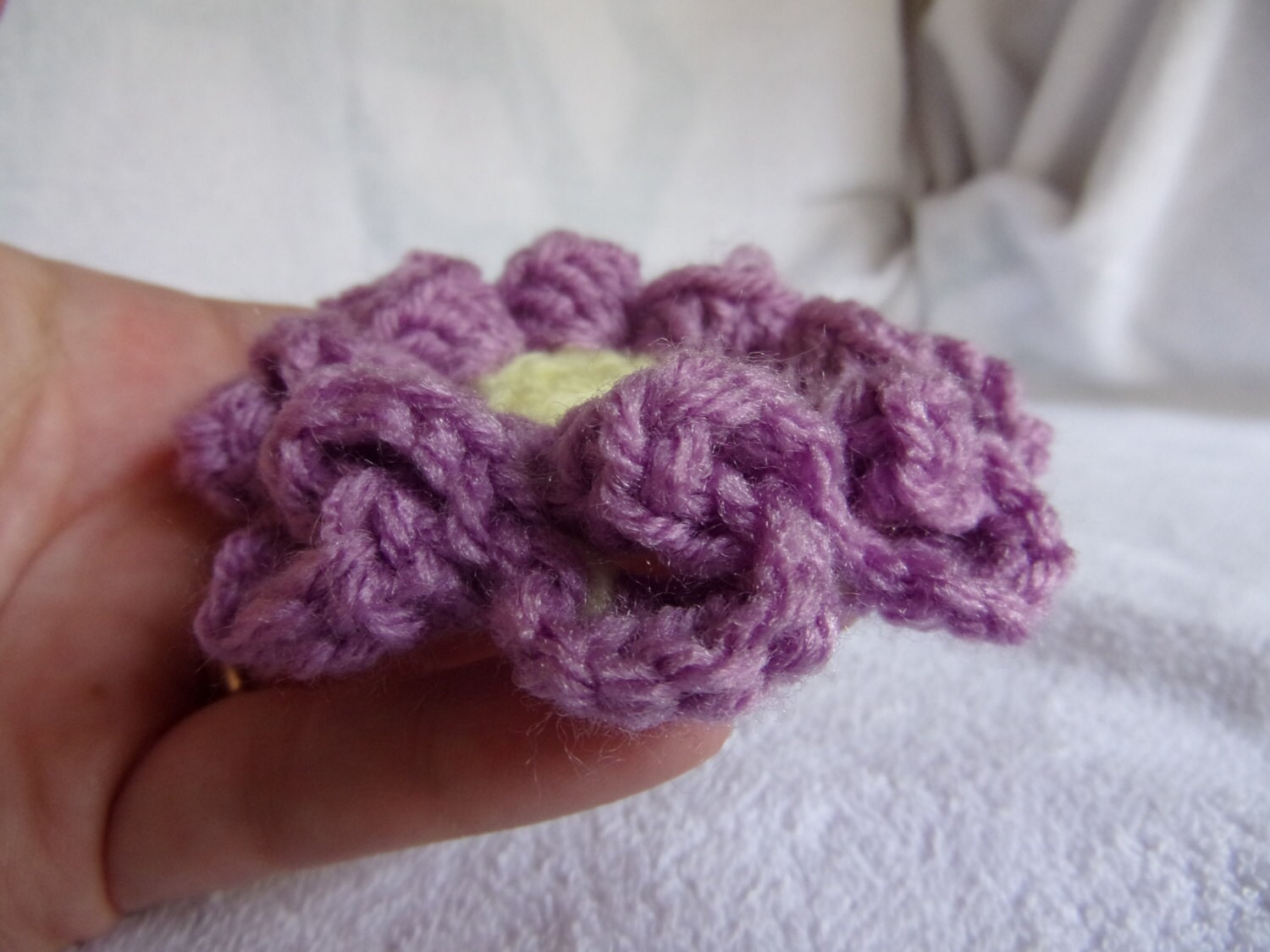 Hand Crocheted 3D Flower Embellishments, Assorted Colors, Set of 10 - Etsy