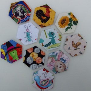 English Paper Piecing I Spy Hexagons 1.5" or 1", Set of 100 Fussy Cut ...