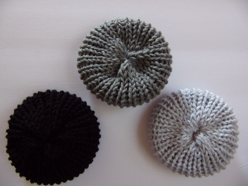 Addi Loom Knitted Sponge Set of 3 Gray/black Dish Scrubby | Etsy