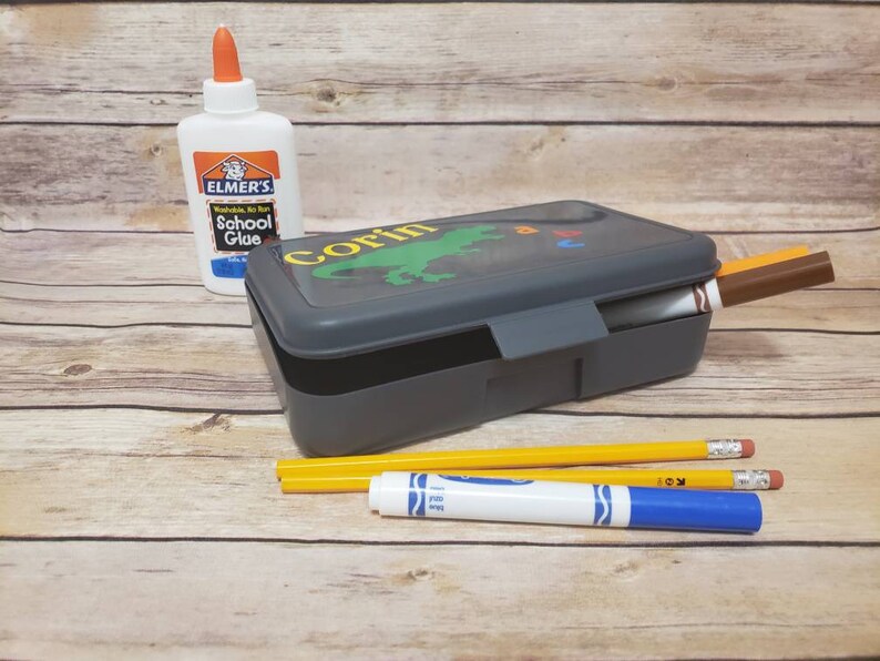 Personalized Pencil Box Back to School Crayon Box | Etsy