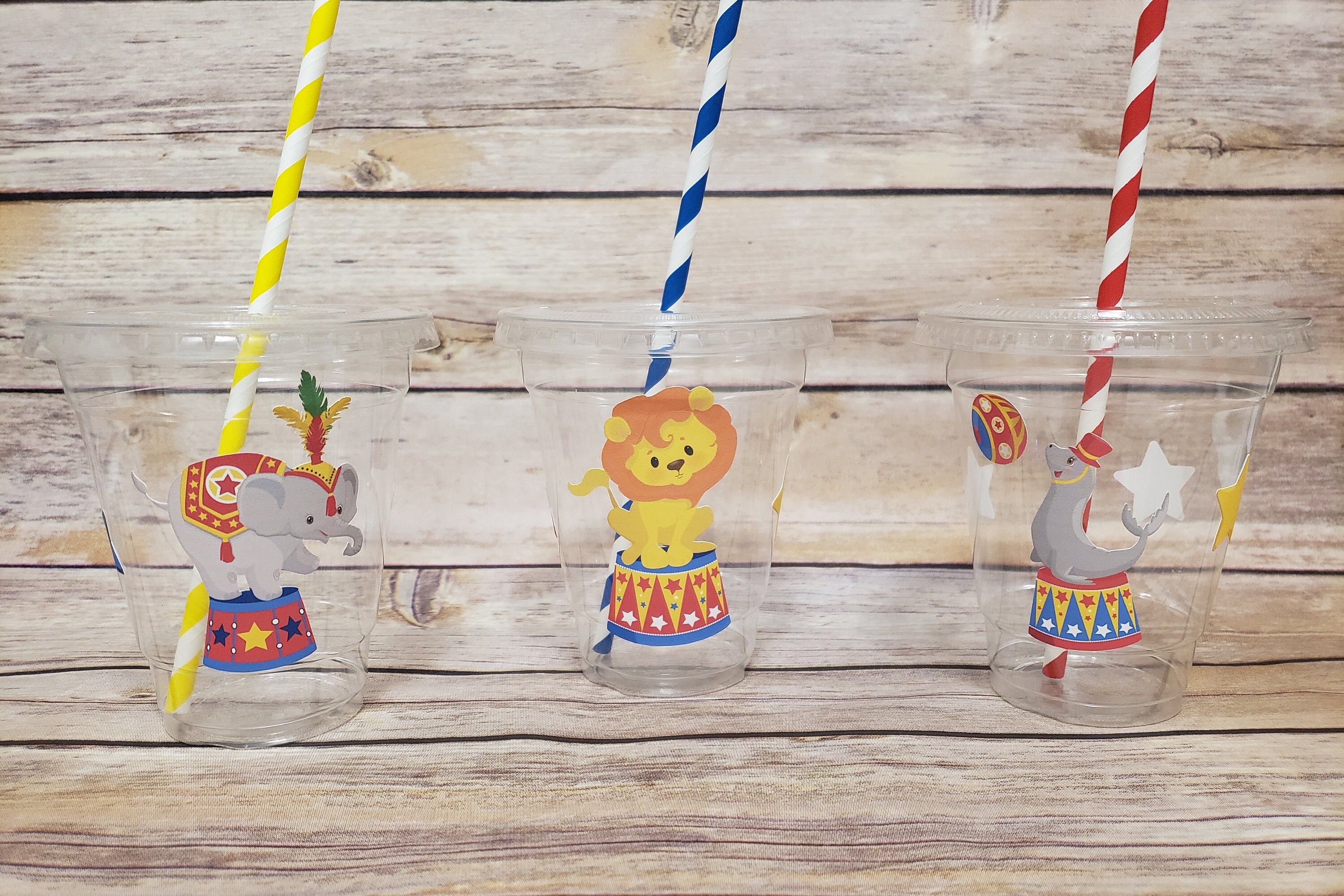 Circus Theme Cups Circus Boxes Circus Birthday Circus | Etsy
