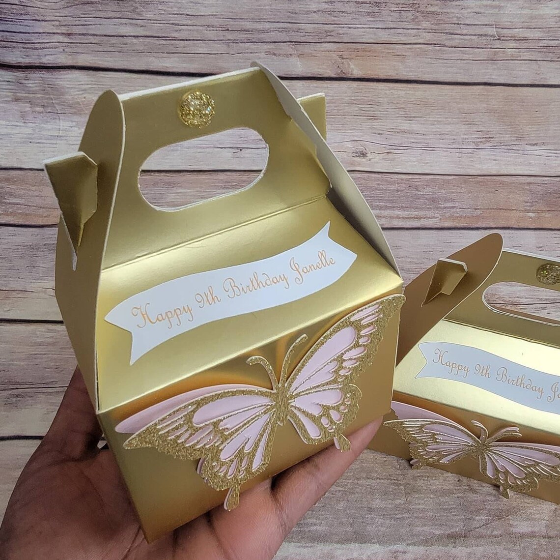 Gold Gable Boxes Butterfly Favor Boxes Butterfly Favors - Etsy