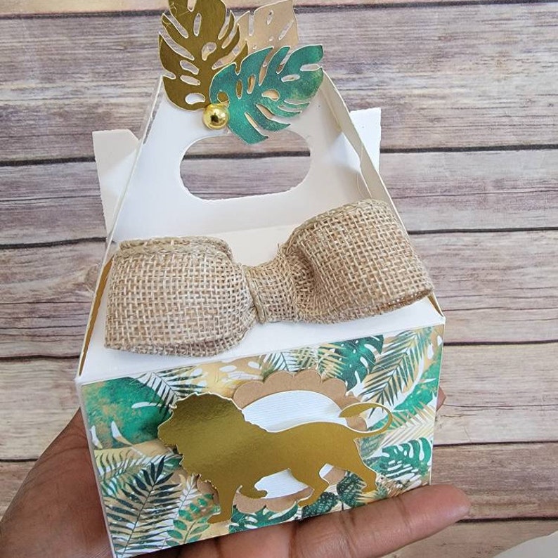 Safari Favor Box Safari Them Gable Box Jungle Themed Party - Etsy