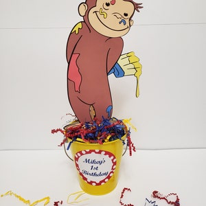 Curious George Centerpieces, Yellow, Red and Blue, Curious George ...