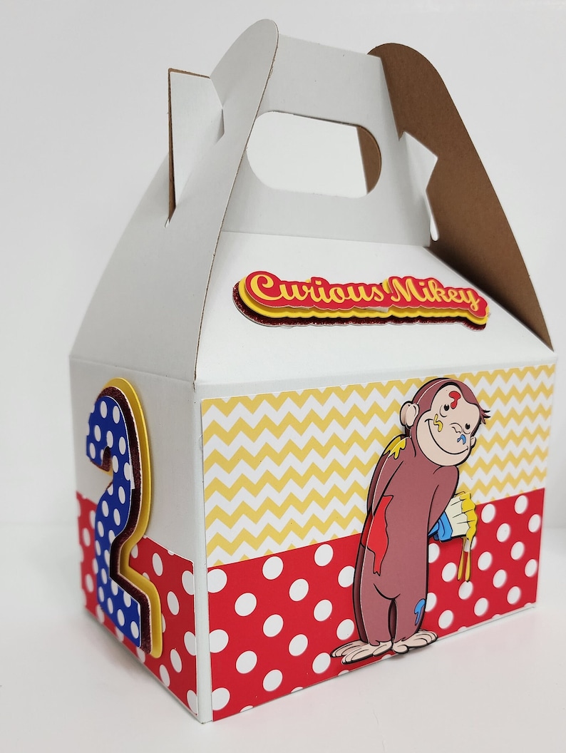 Curious George Treat Box Curious George Party Theme Curious - Etsy