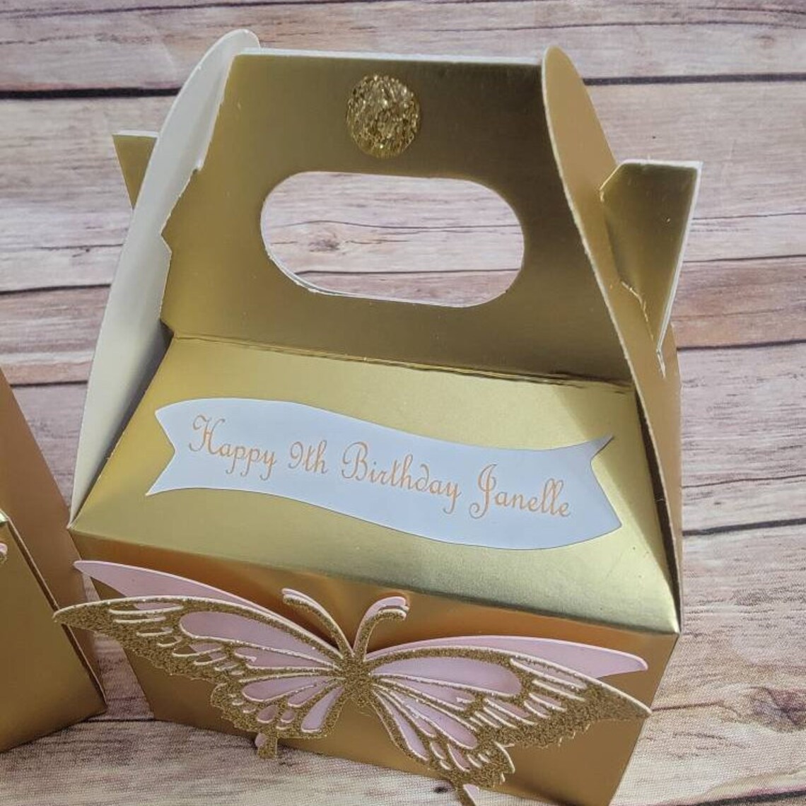 Gold Gable Boxes Butterfly Favor Boxes Butterfly Favors - Etsy