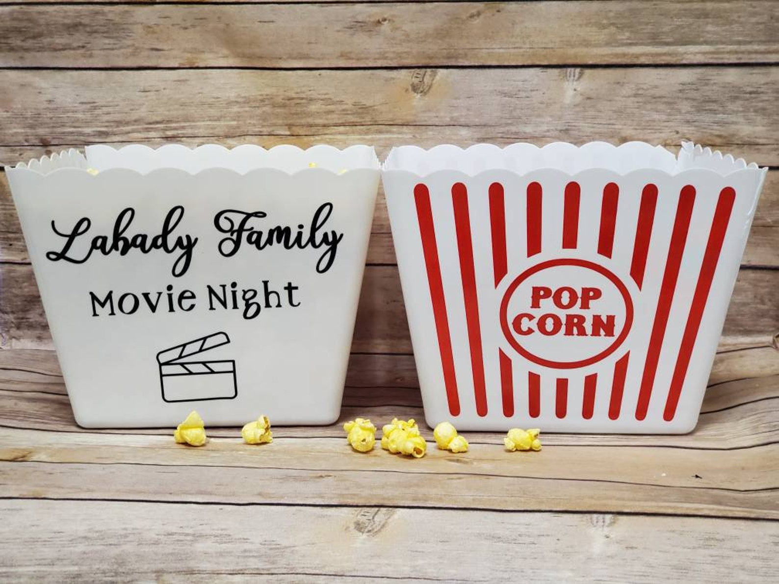 Personalized Popcorn Tub Personalized Popcorn Bucket Movie - Etsy