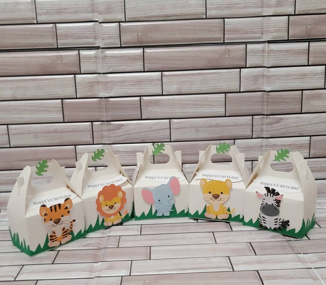 Safari Animal Favor Box: Jungle Theme Party Gable Box - Etsy
