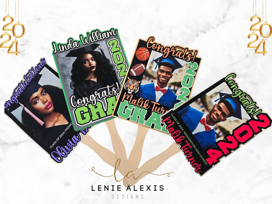 Custom Photo Grad Fan | High School Graduate Fan| College Graduate Fan ...