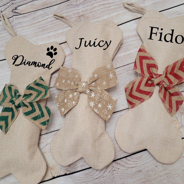 Burlap Dog Stocking - Etsy