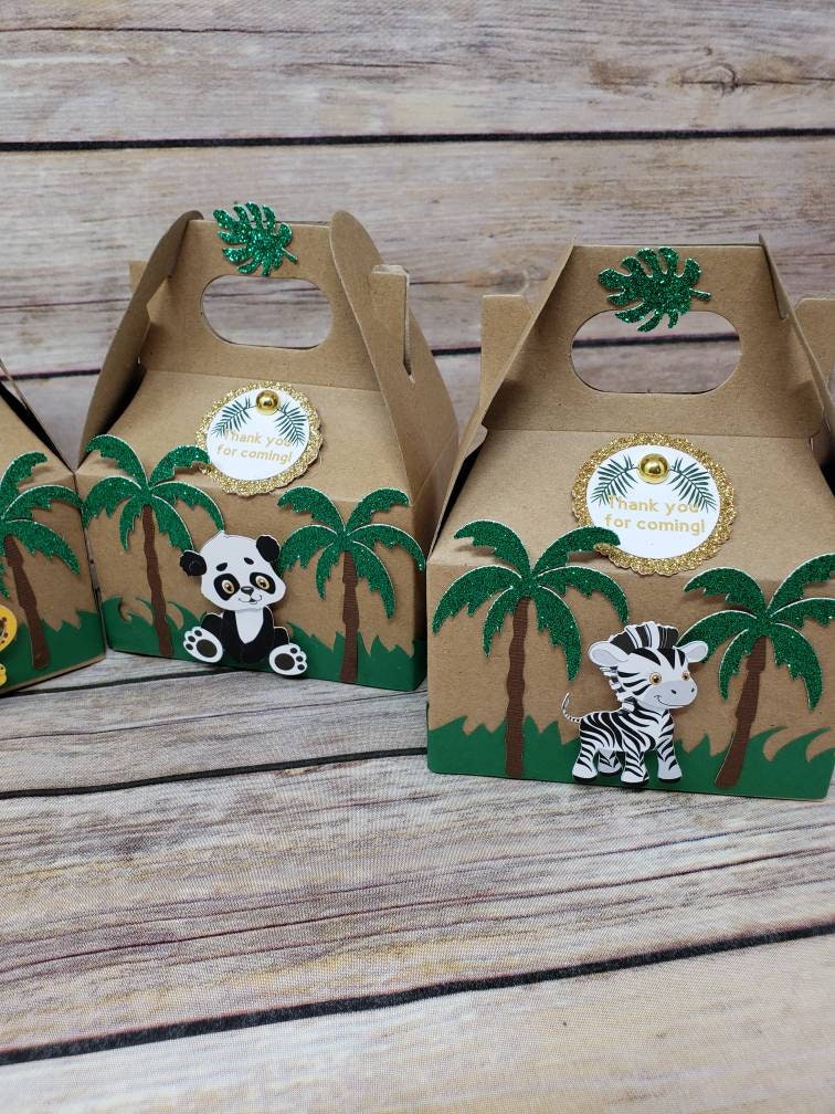 Safari Favor Box Jungle Cupcake Jungle Themed Party Baby - Etsy Canada