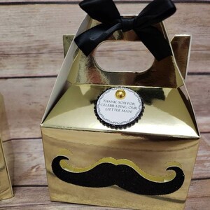 Mustache and Bow Tie Party Favor Box, Gentlemen Theme Party, Little Man ...