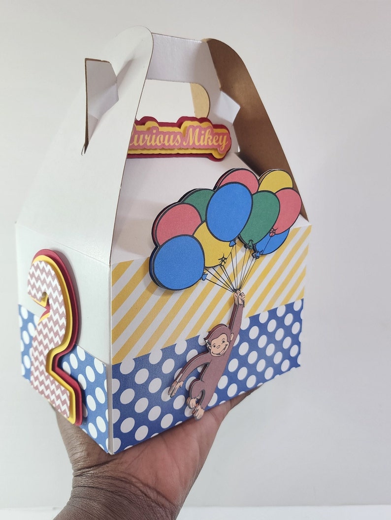 Curious George Treat Box Curious George Party Theme Curious - Etsy