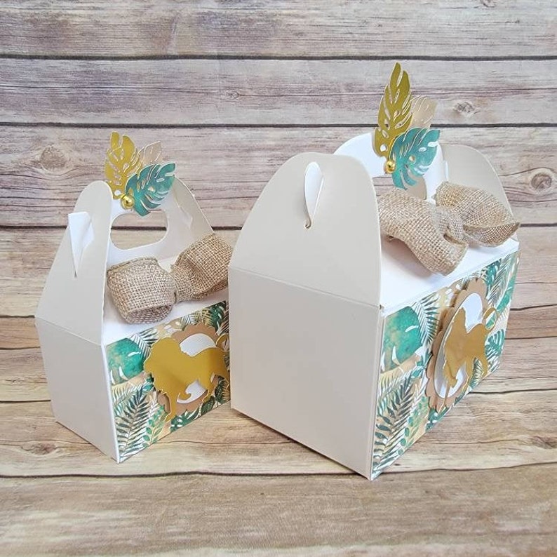 Safari Favor Box Safari Them Gable Box Jungle Themed Party - Etsy