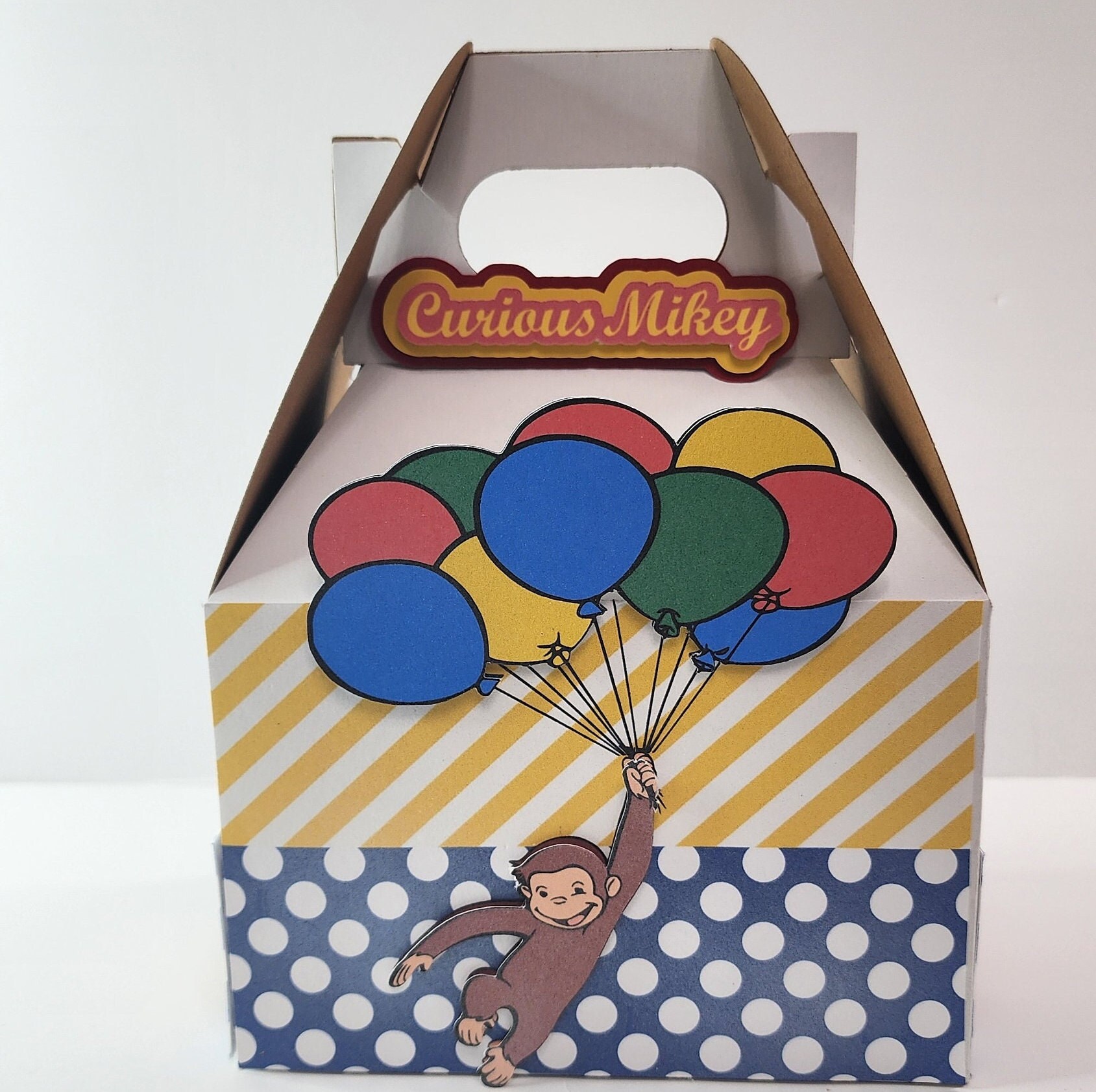 Curious George Treat Box Curious George Party Theme Curious - Etsy