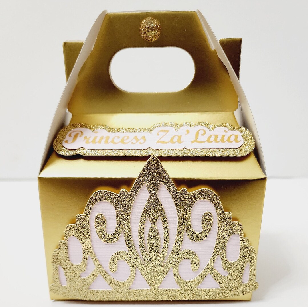Princess Theme Party, Tiara Favor Boxes, Princess Crown Favors Boxes ...
