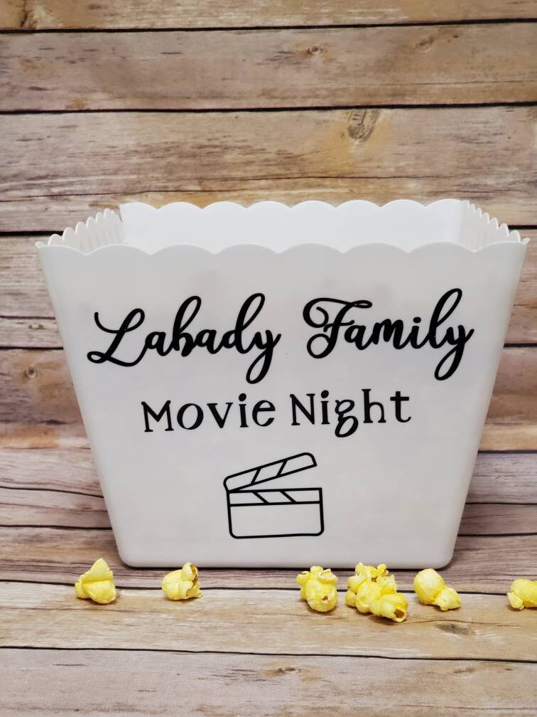 Personalized Popcorn Tub Personalized Popcorn Bucket Movie - Etsy