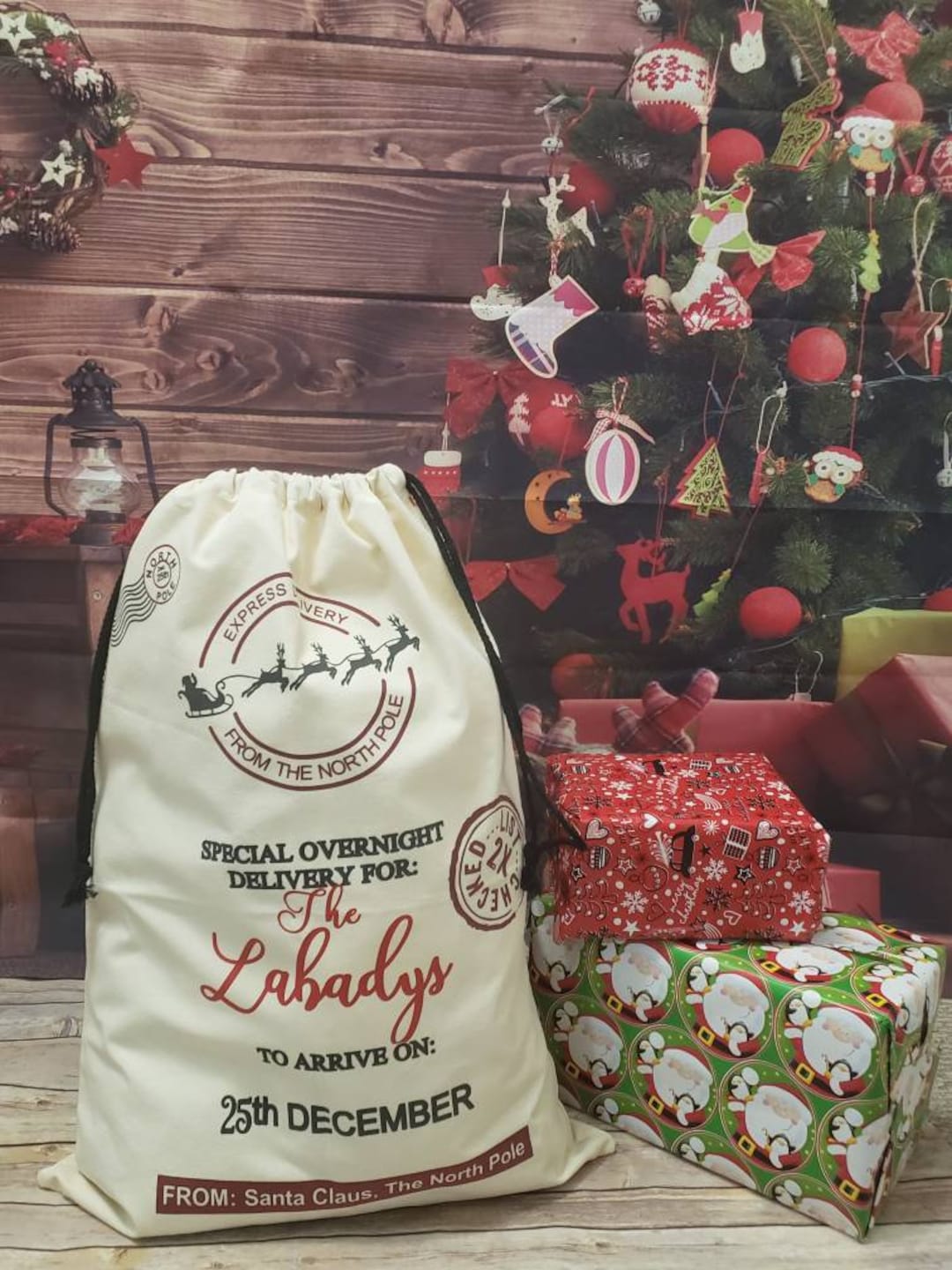 Personalized Christmas Gift Bags, Personalized Gift Bags, Eco Friendly ...