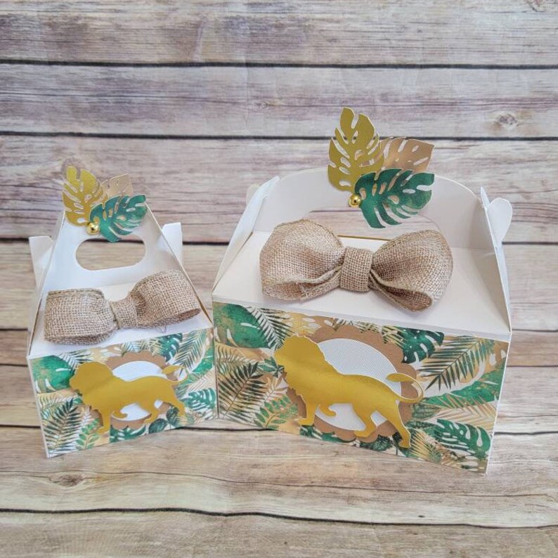 Safari Favor Box Safari Them Gable Box Jungle Themed Party - Etsy