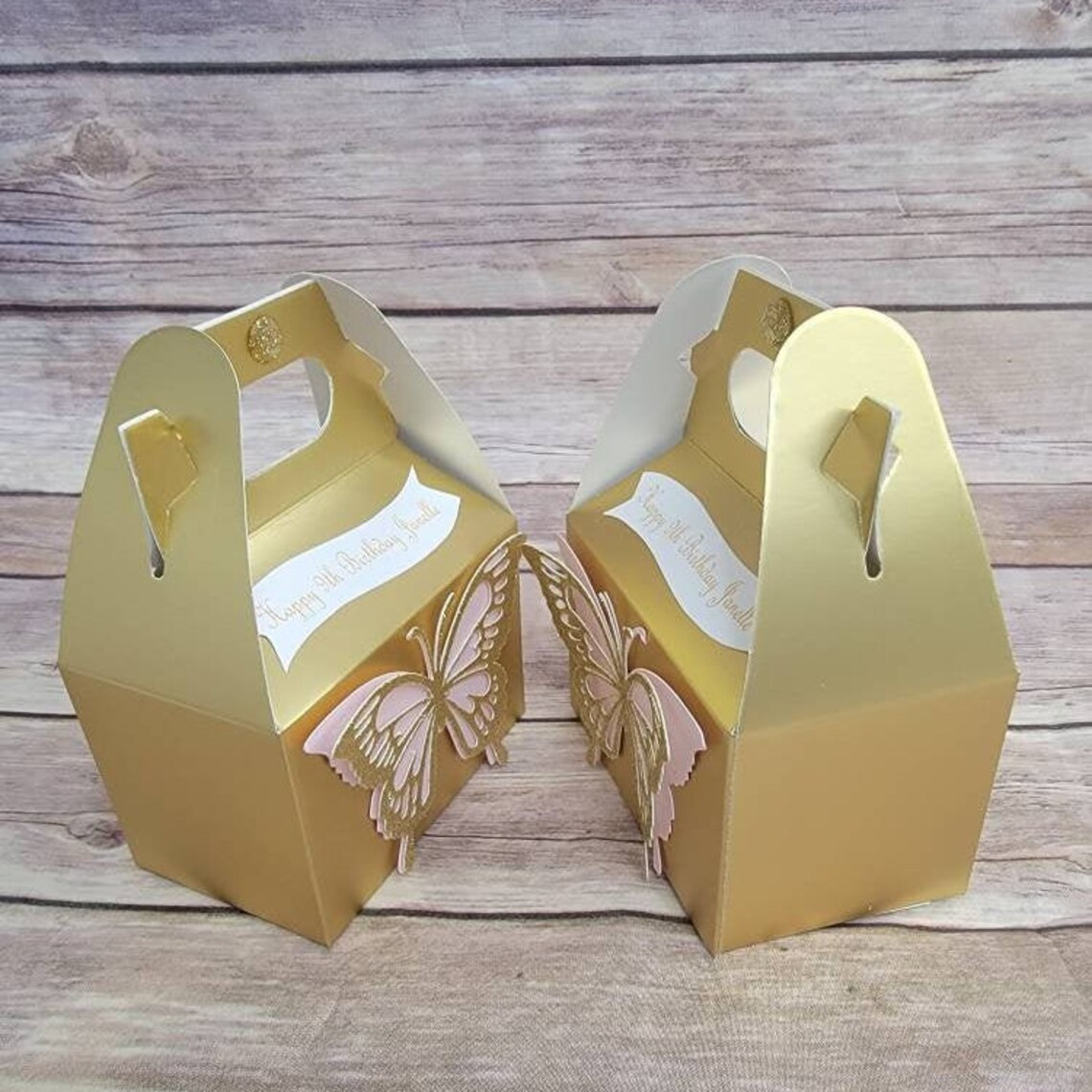 Gold Gable Boxes Butterfly Favor Boxes Butterfly Favors - Etsy