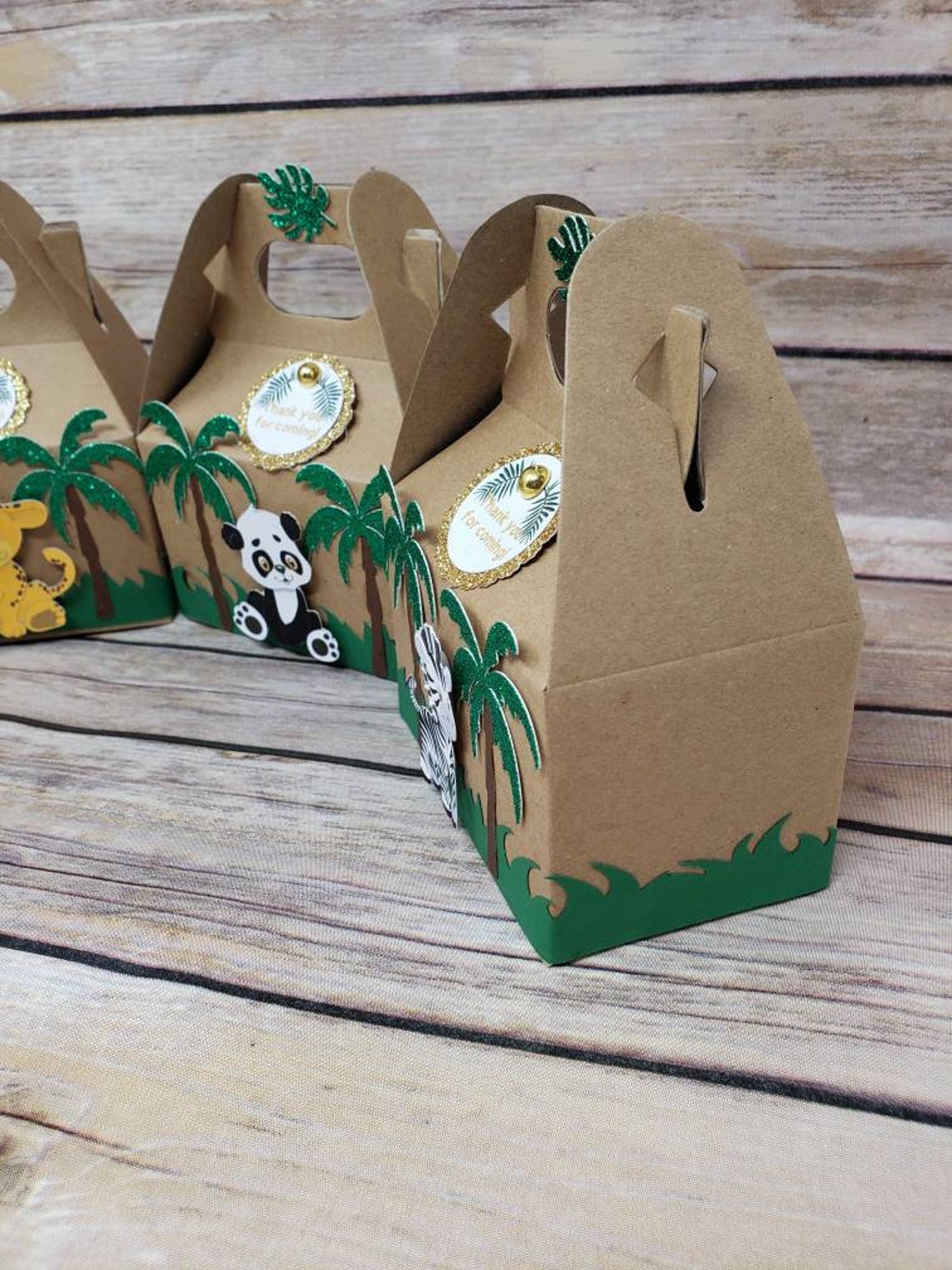Safari Favor Box Jungle Cupcake Jungle Themed Party Baby - Etsy