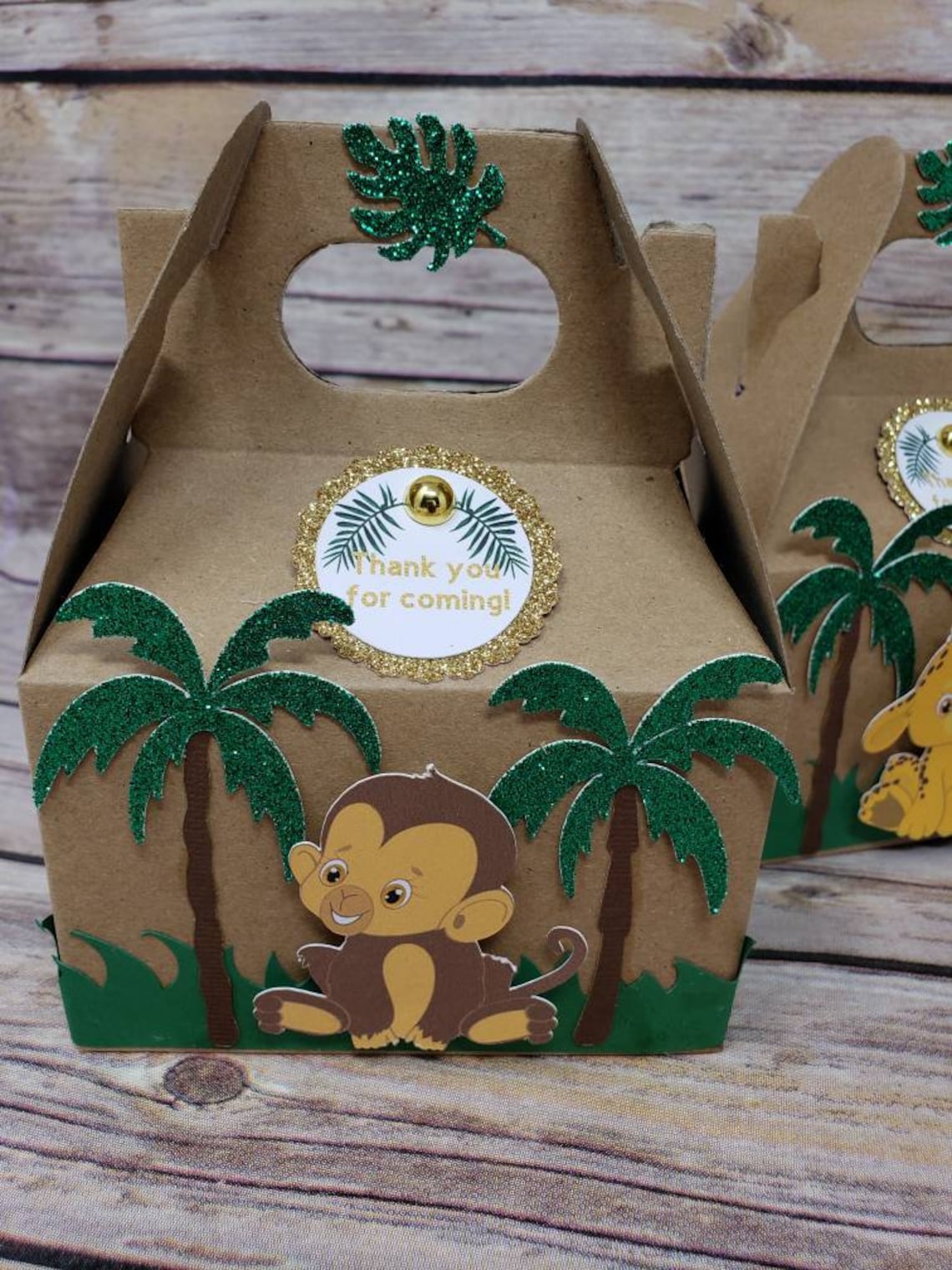 Safari Favor Box Jungle Cupcake Jungle Themed Party Baby - Etsy