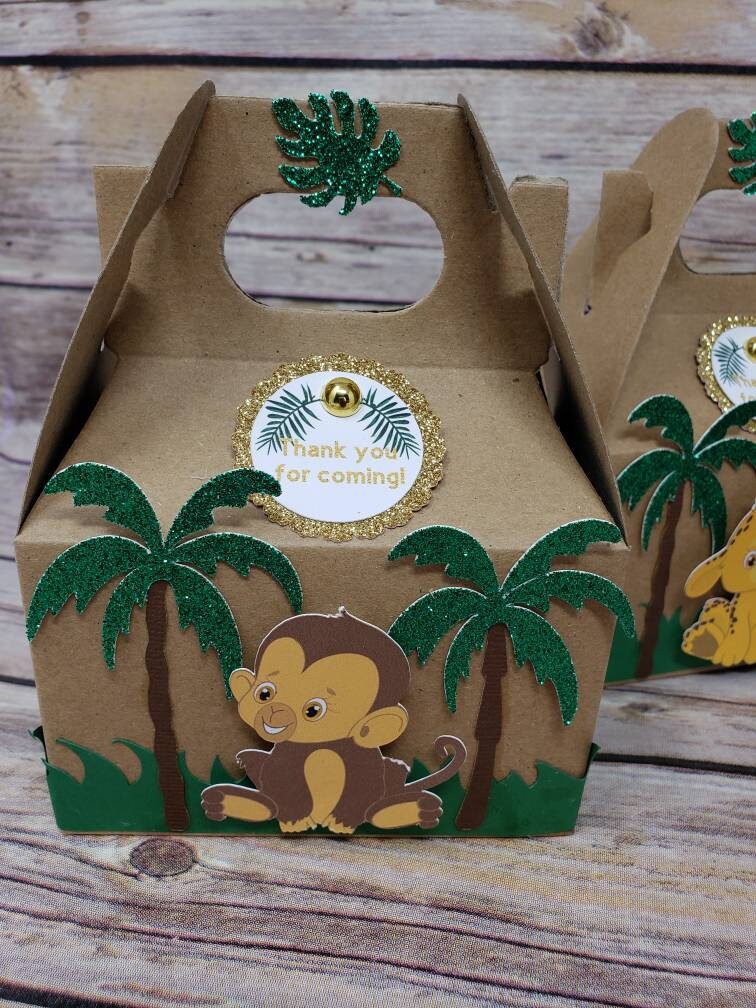 Safari Favor Box Jungle Cupcake Jungle Themed Party Baby - Etsy Canada