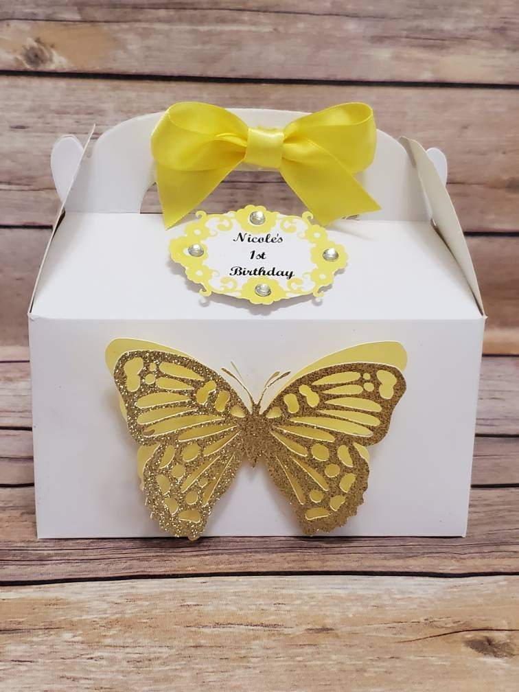 Butterfly Favor Boxes Butterfly Themed Party Pastel Themed - Etsy