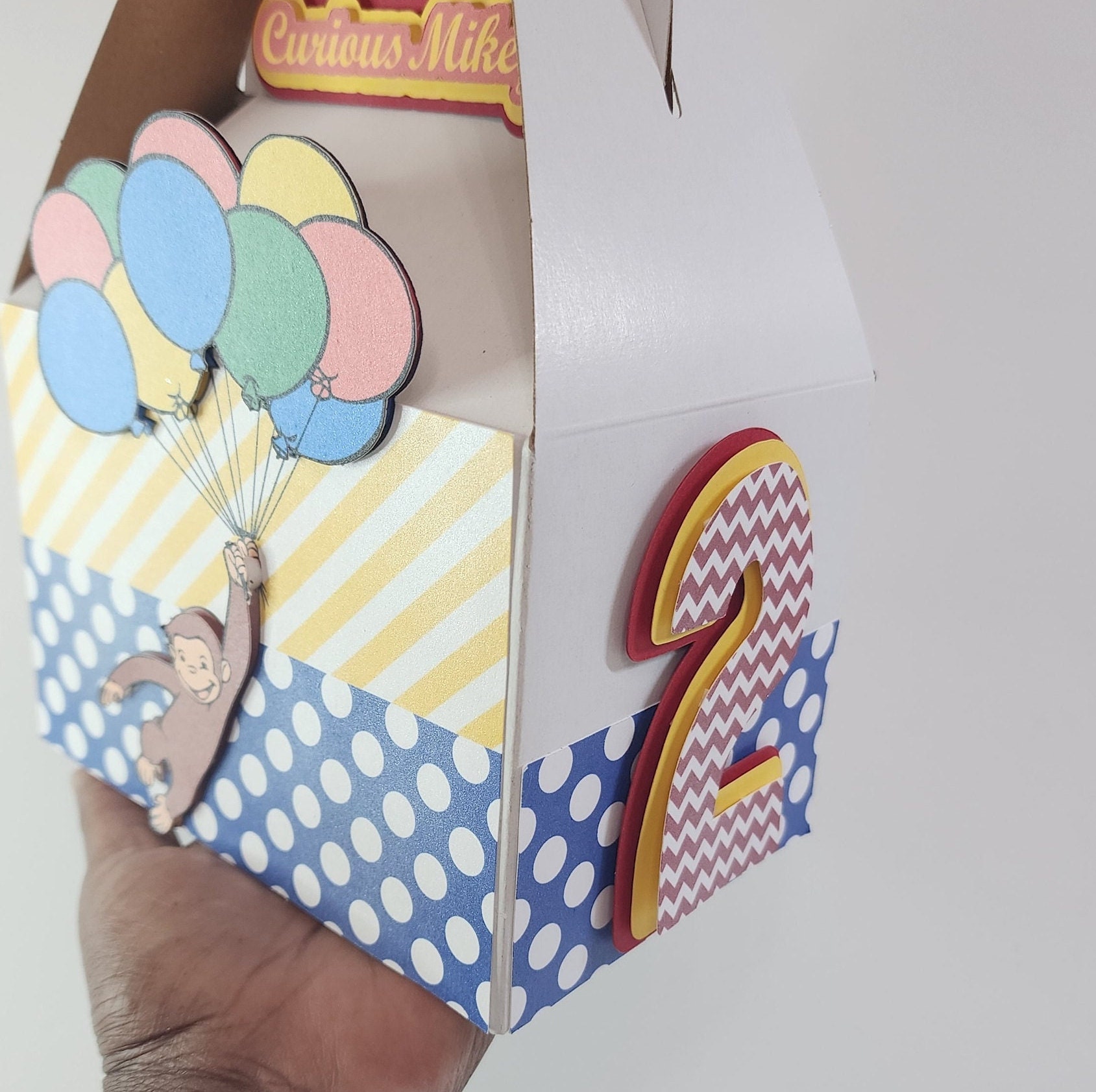 Curious George Treat Box Curious George Party Theme Curious - Etsy