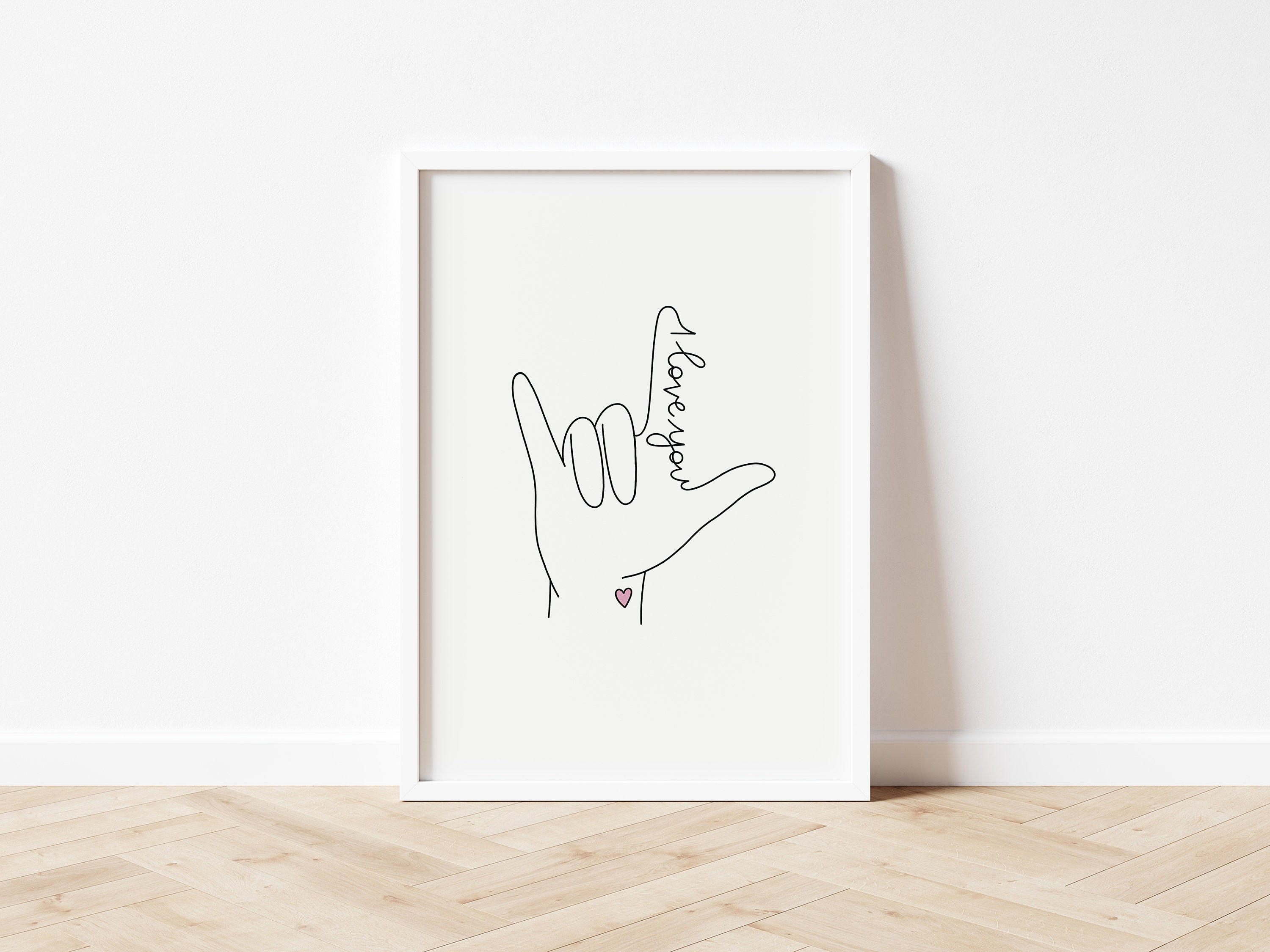 I Love You ASL Sign Language 8 X 10" Digital Download, Wall Art, Home ...