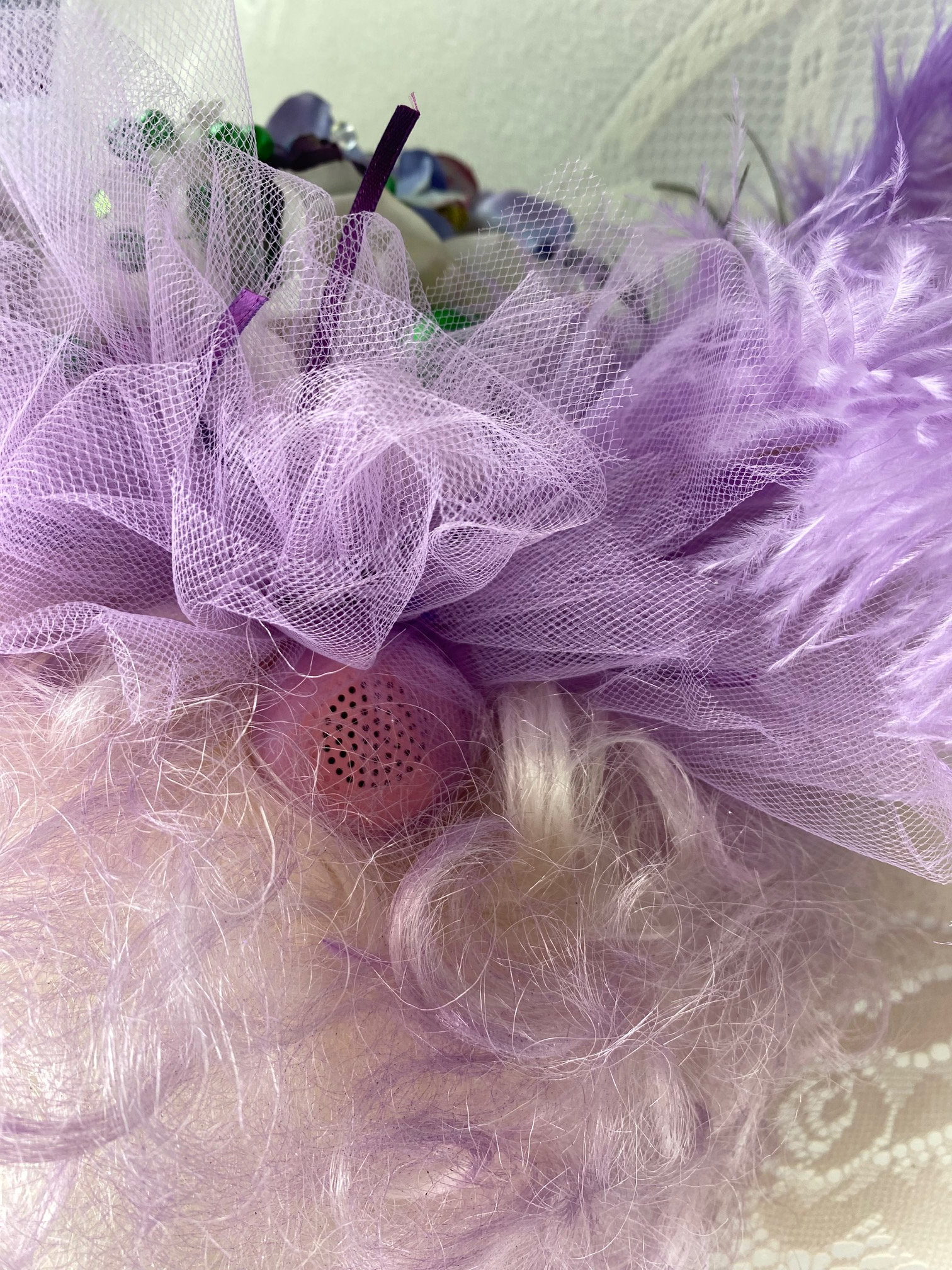 Lavender Lighted Mardi Gras Carnival Wig With Bluetooth - Etsy