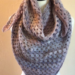 Crochet Shawl Pattern, Crochet Spiked Triangle Shawl Pattern, Easy ...