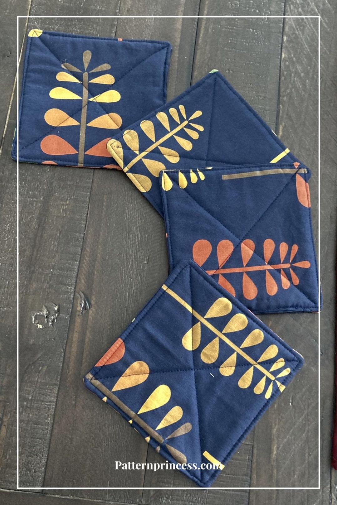 Easy Beginner Quilted Coaster Pattern, Mug Rug PDF Sewing Pattern, Diy ...