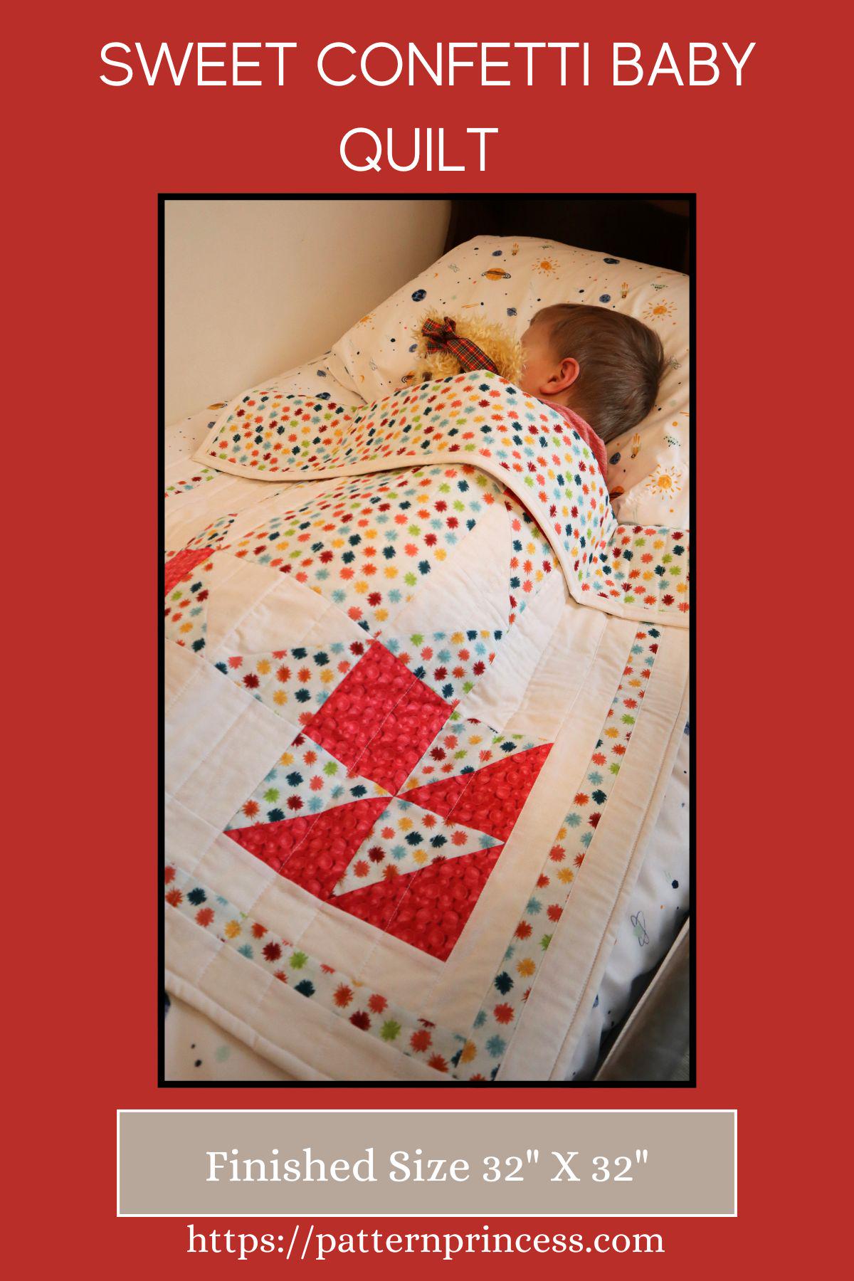 Easy Baby Quilt, Sweet Confetti Baby Quilt Pattern PDF, Beginner ...