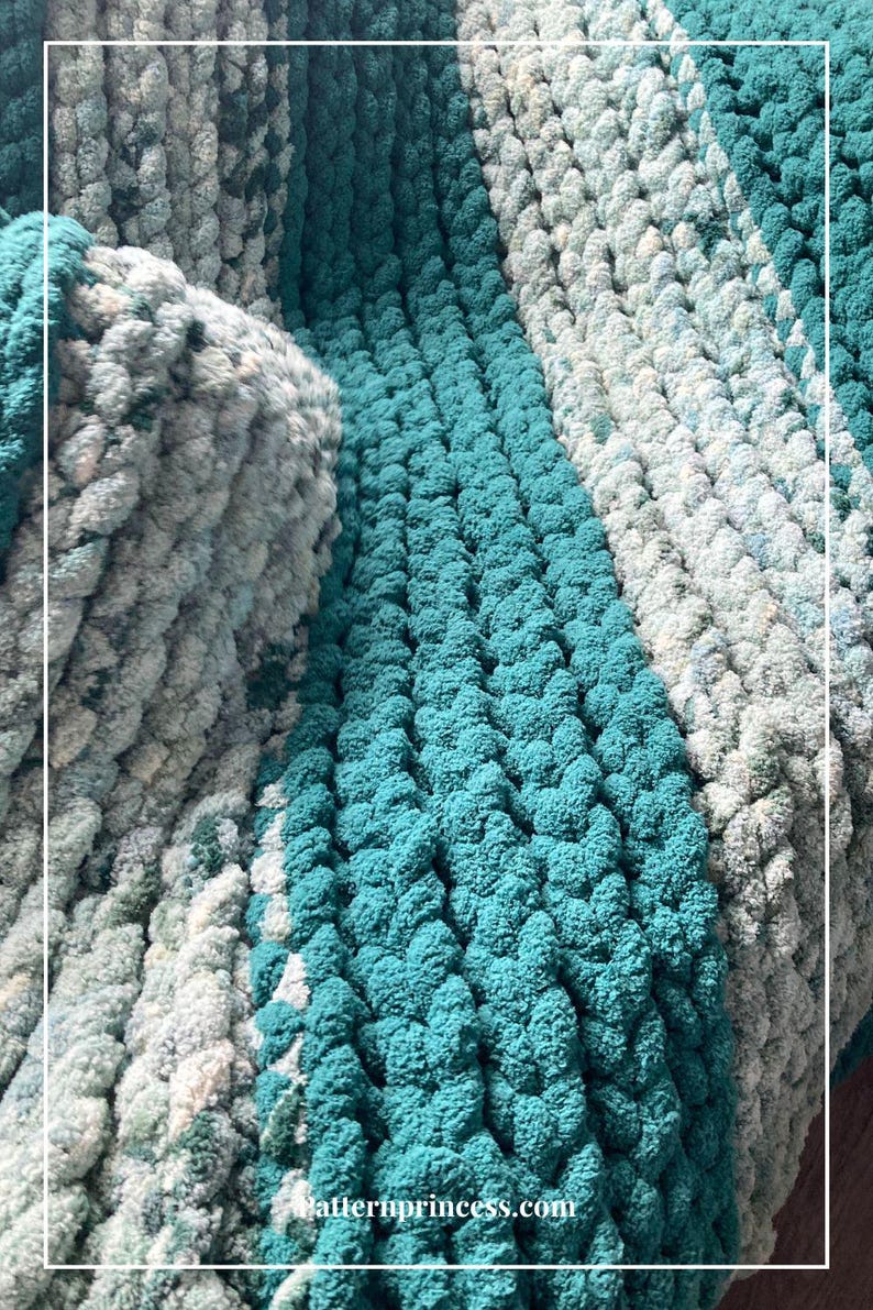 Crochet Pattern & Video, Chunky Log Cabin Easy Throw, Jumbo Blanket ...