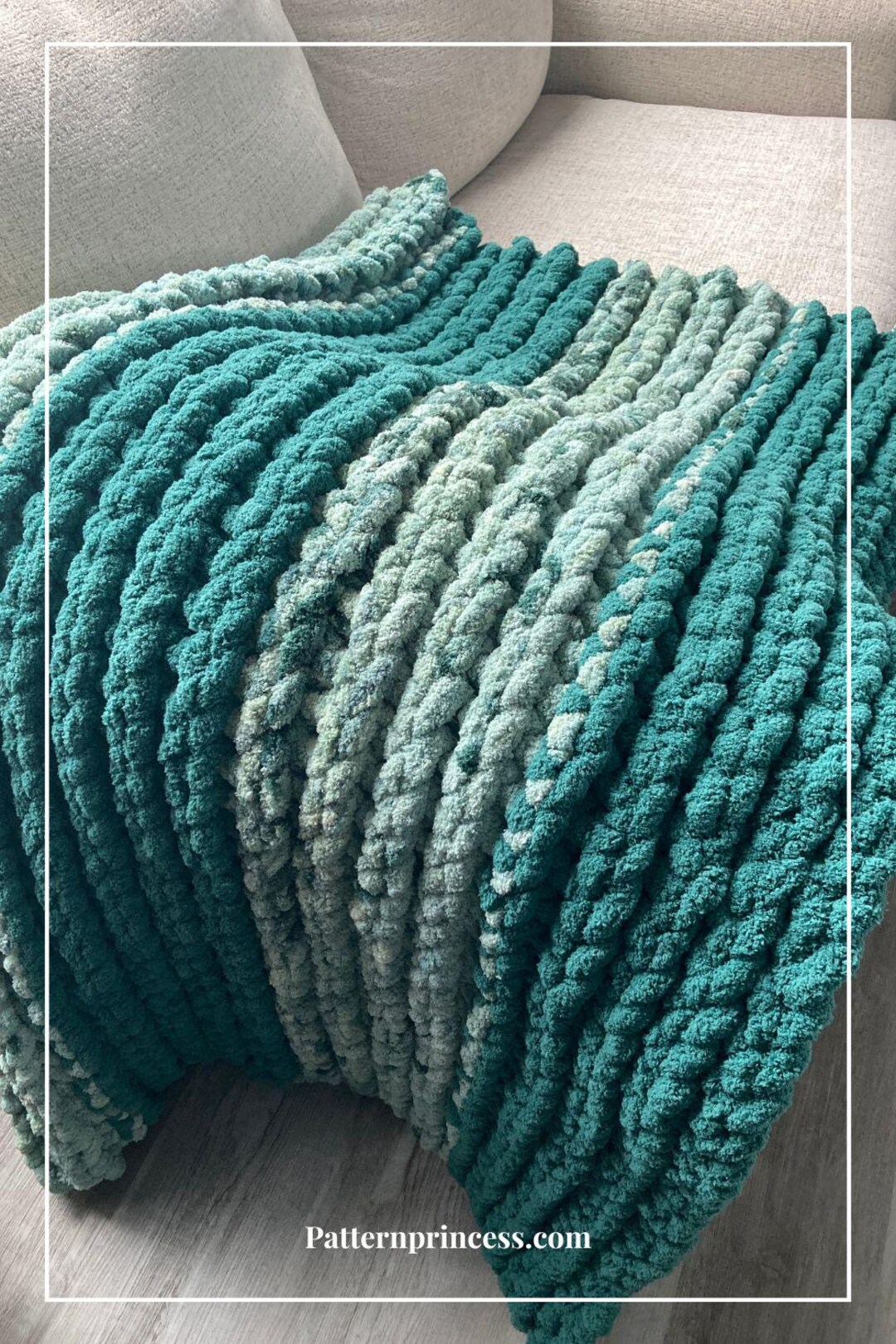 Crochet Pattern & Video, Chunky Log Cabin Easy Throw, Jumbo Blanket ...
