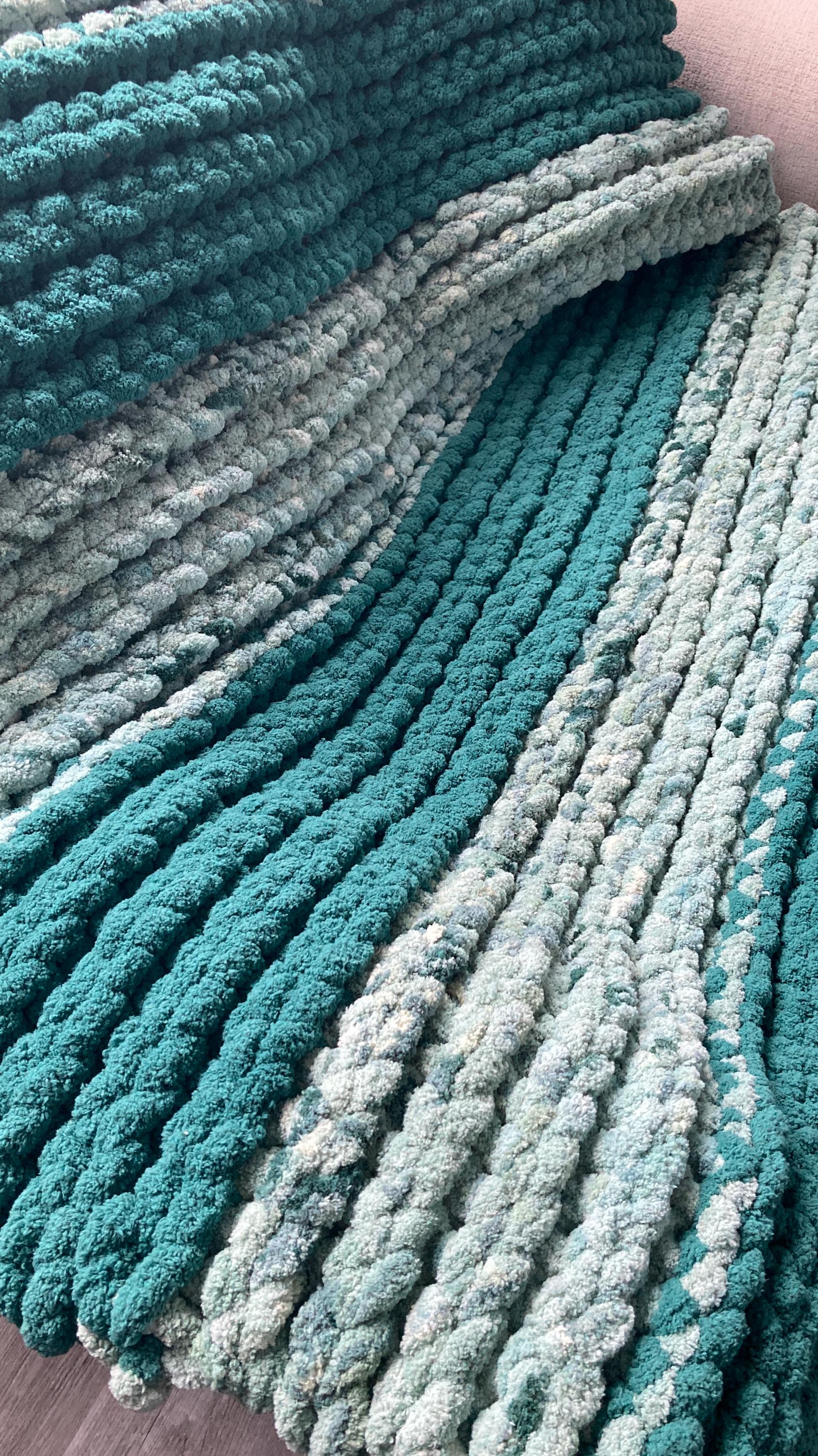 Crochet Pattern & Video, Chunky Log Cabin Easy Throw, Jumbo Blanket ...