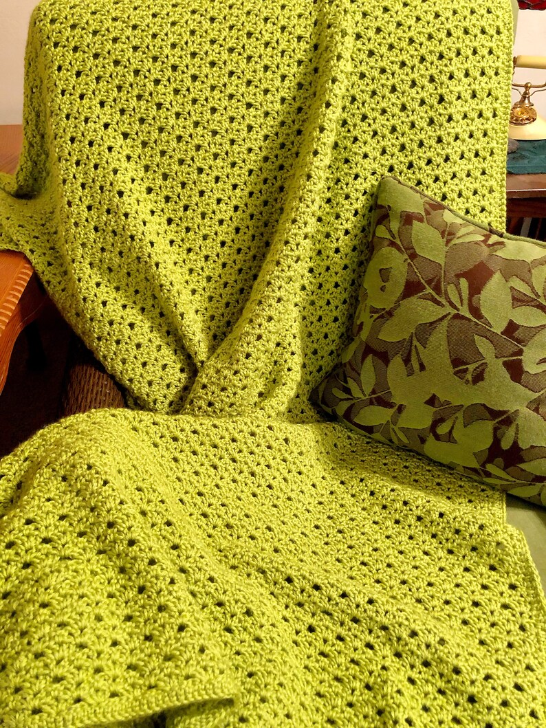 Crochet Shell Stitch Blanket Pattern, Springtime Afghan (PDF Pattern ...