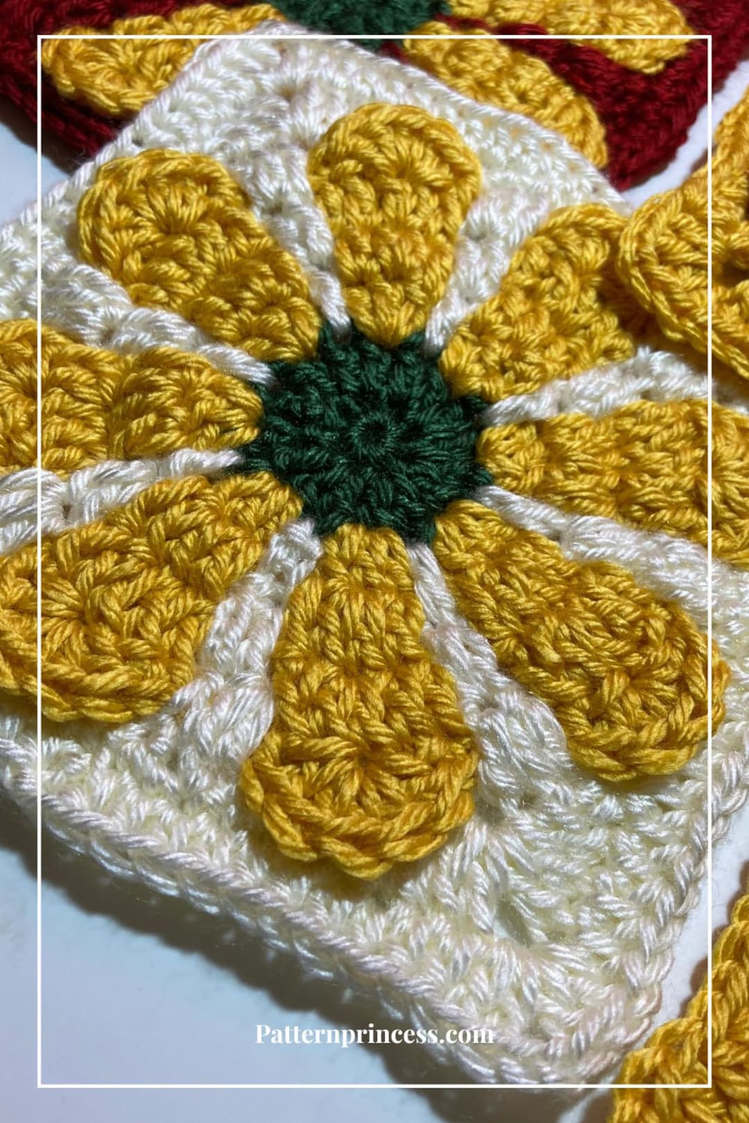 Retro Daisy Granny Square Crochet Pattern (PDF Pattern) - Etsy