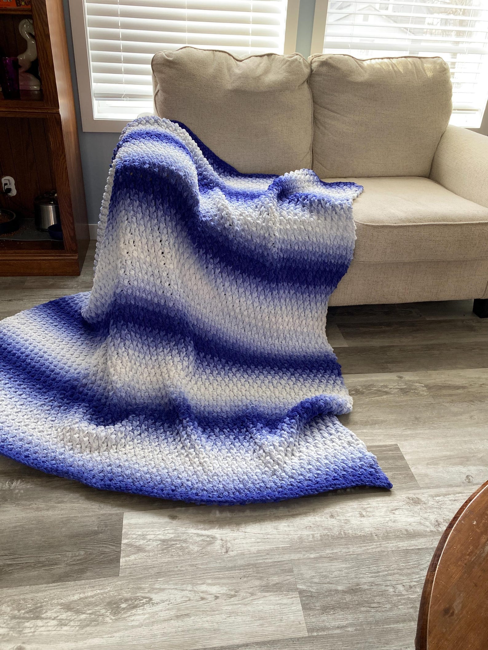 Crochet Pattern Chunky Afghan, Textured Modern Crochet Blanket ...