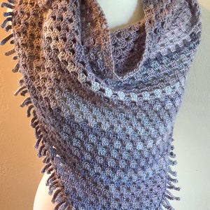 Crochet Shawl Pattern, Crochet Spiked Triangle Shawl Pattern, Easy ...